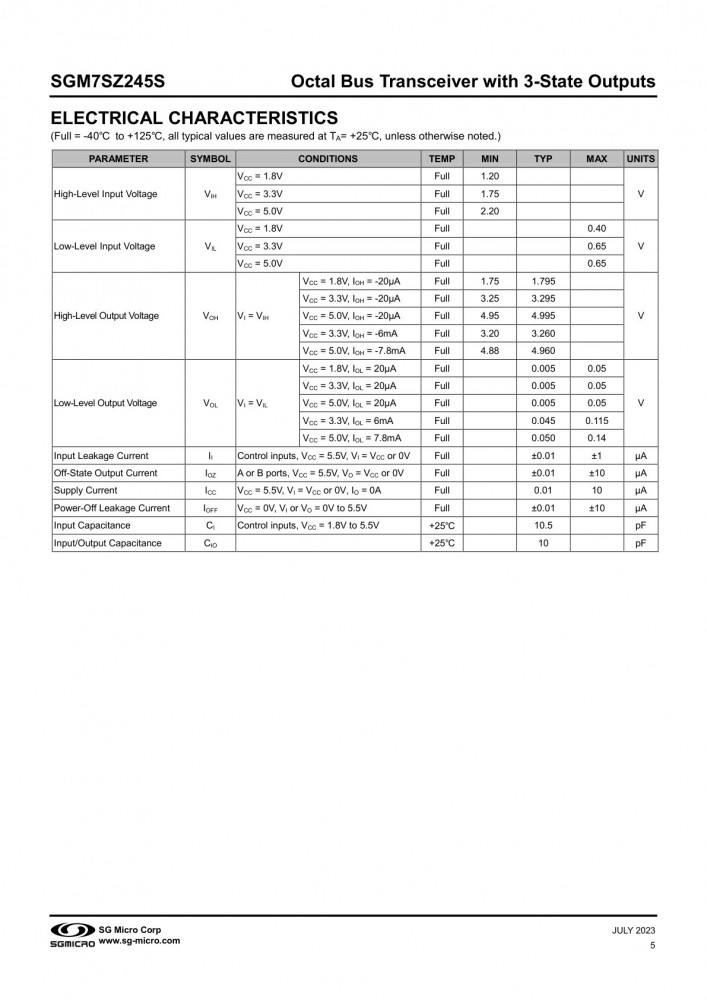 SGM7SZ245S datasheet page 5