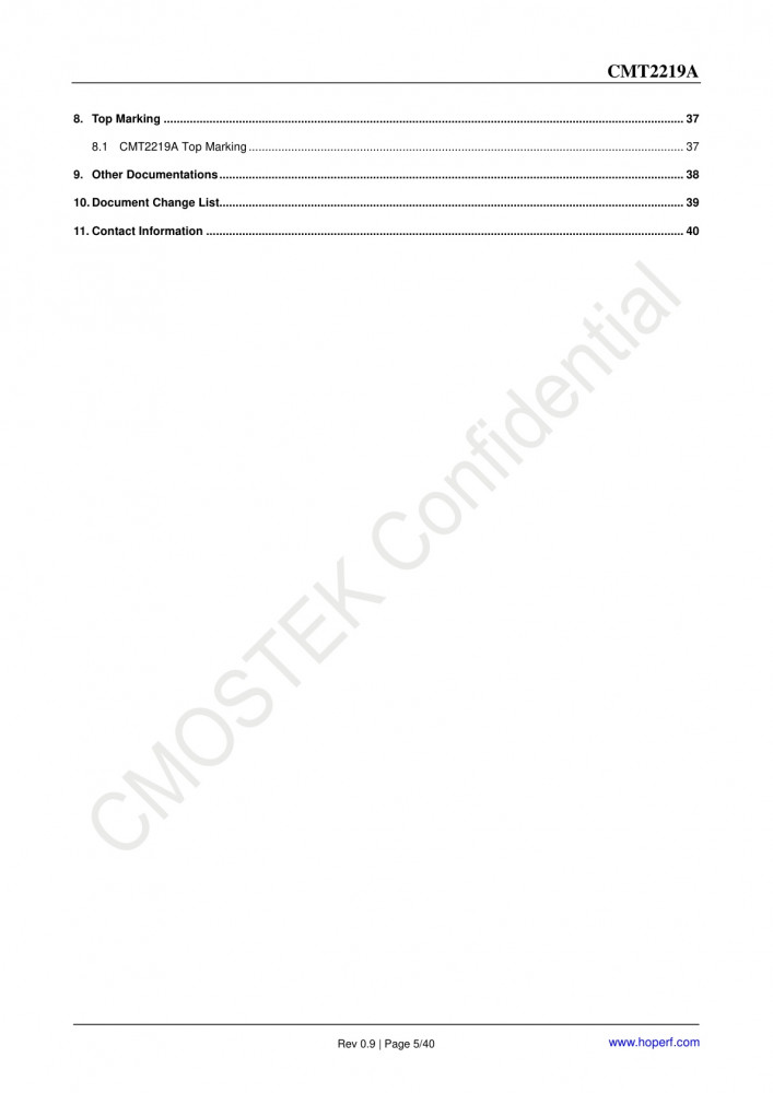 CMT2219A-EQR datasheet page 5