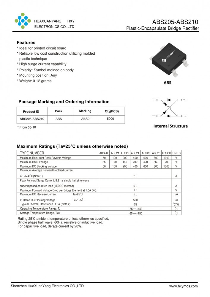 ABS210 datasheet page 1