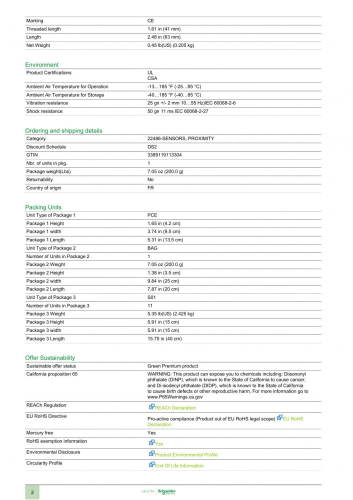 XS230SANAL2 technical document page 2