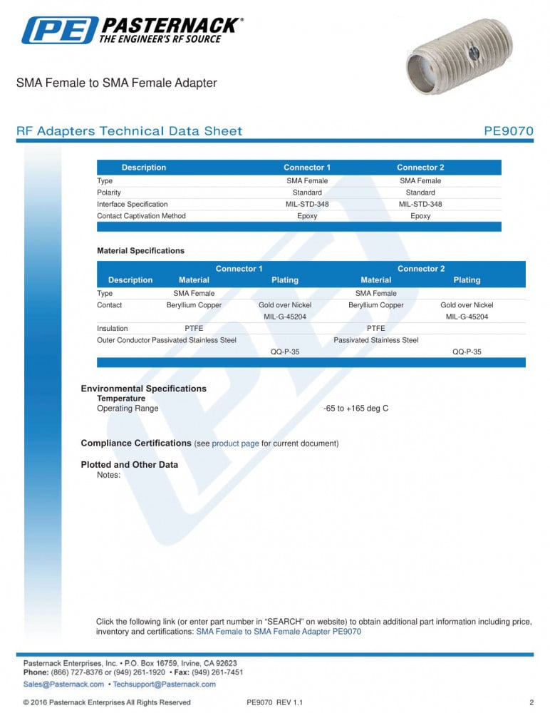 PE9070 technical document page 2