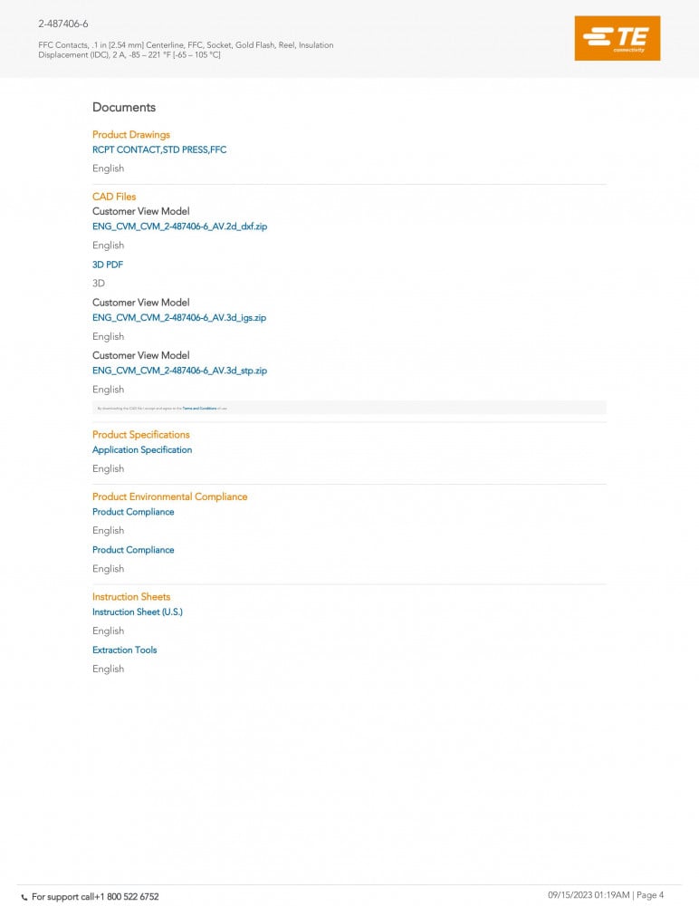 TE Connectivity 2-487406-6 document page 4