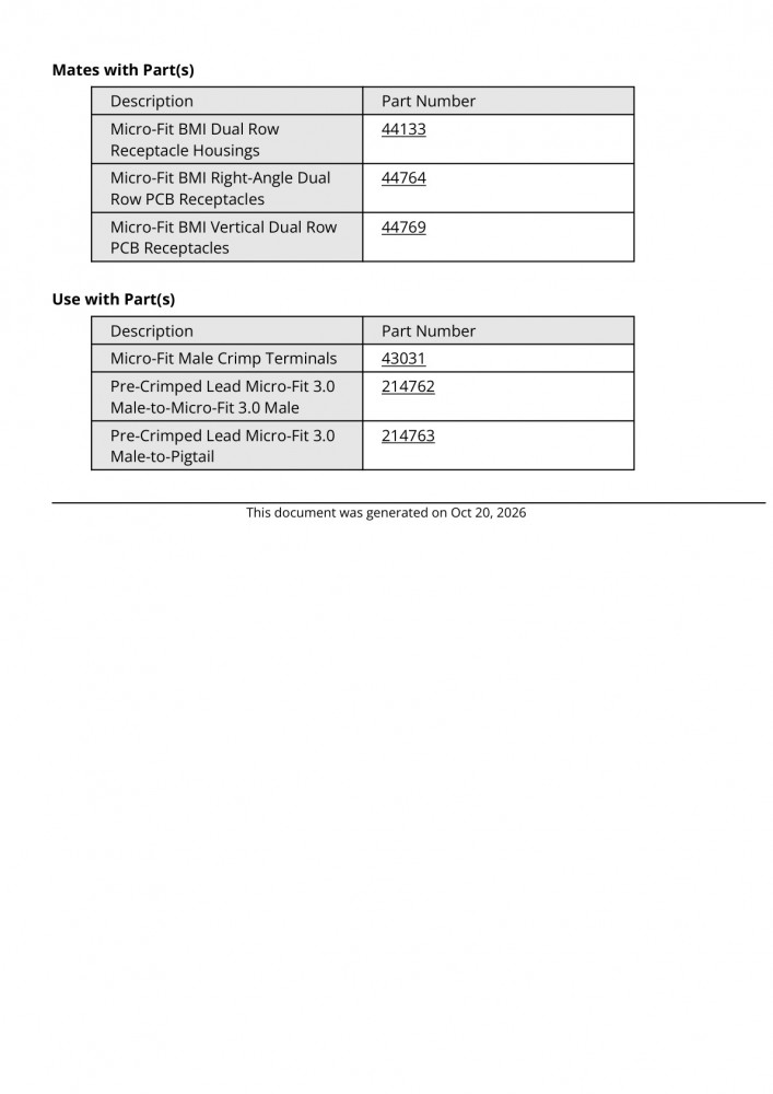 MOLEX 443000432 technical document image, page 3