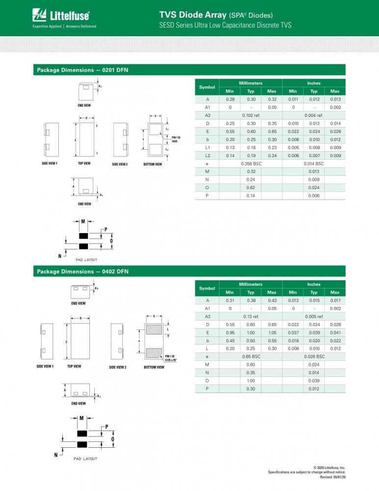 SESD series datasheet page 4