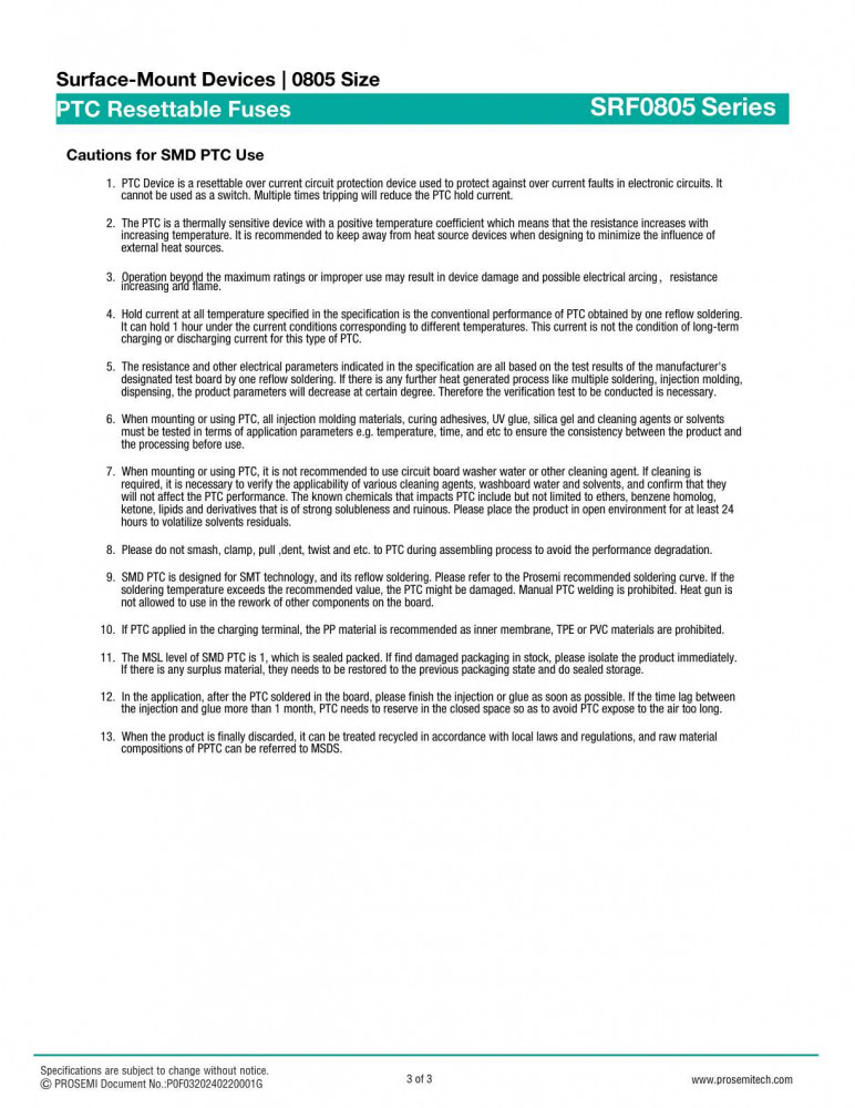 SRF0805P005/60 datasheet page 3