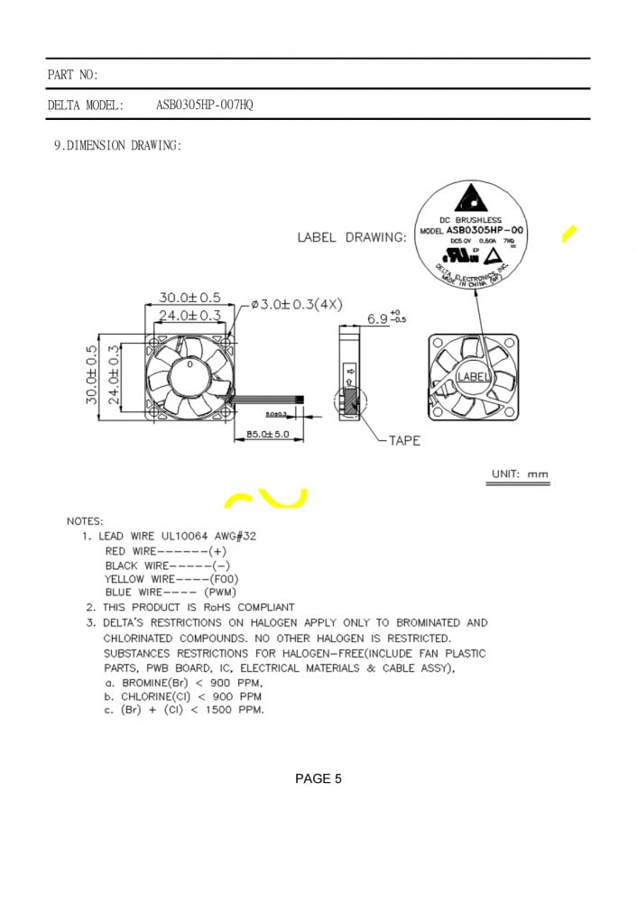 ASB0305HP-007HQ specification page 7