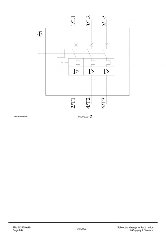 3RV24210KA10 datasheet page 6