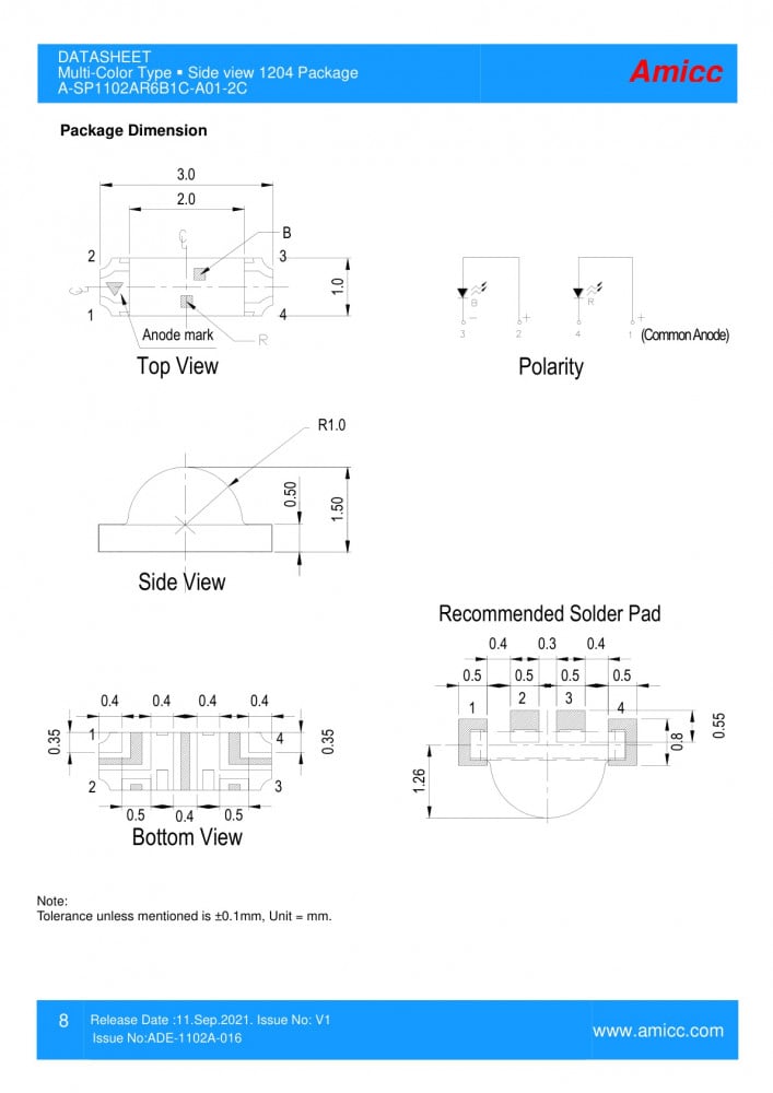 A-SP1102AR6B1C-A01-2C datasheet page 8