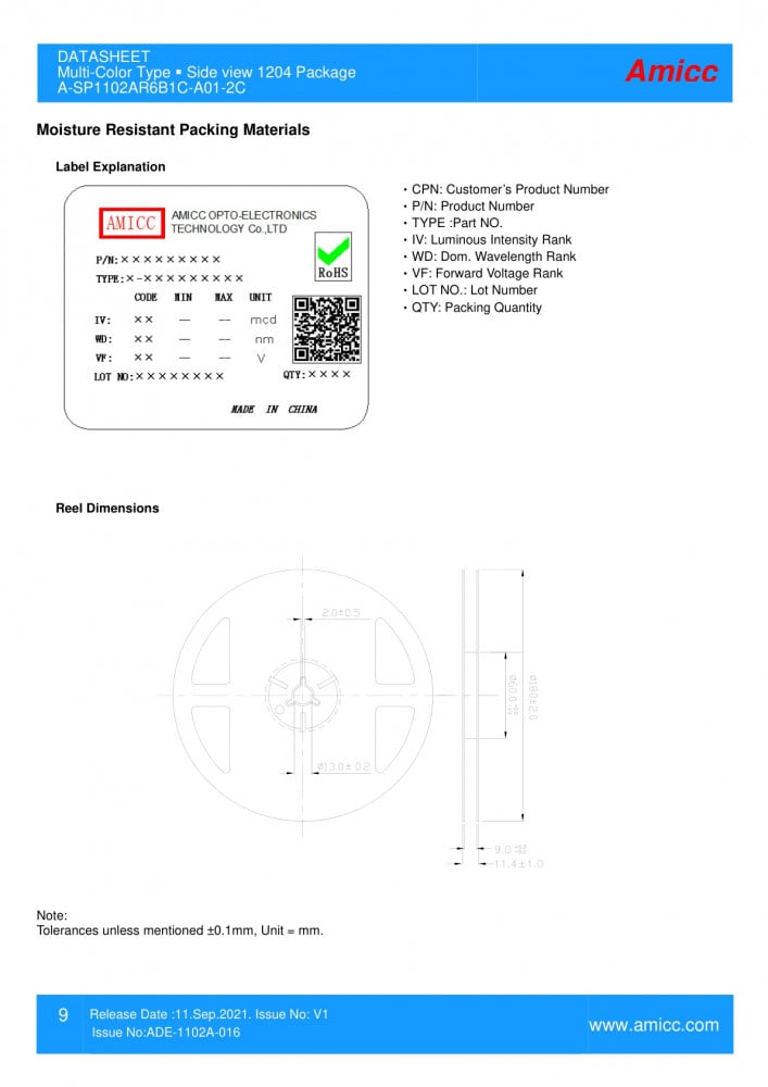 A-SP1102AR6B1C-A01-2C datasheet page 9