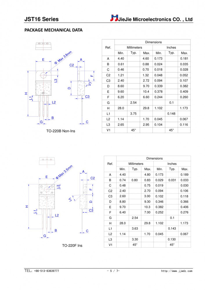 JST16 series datasheet page 5