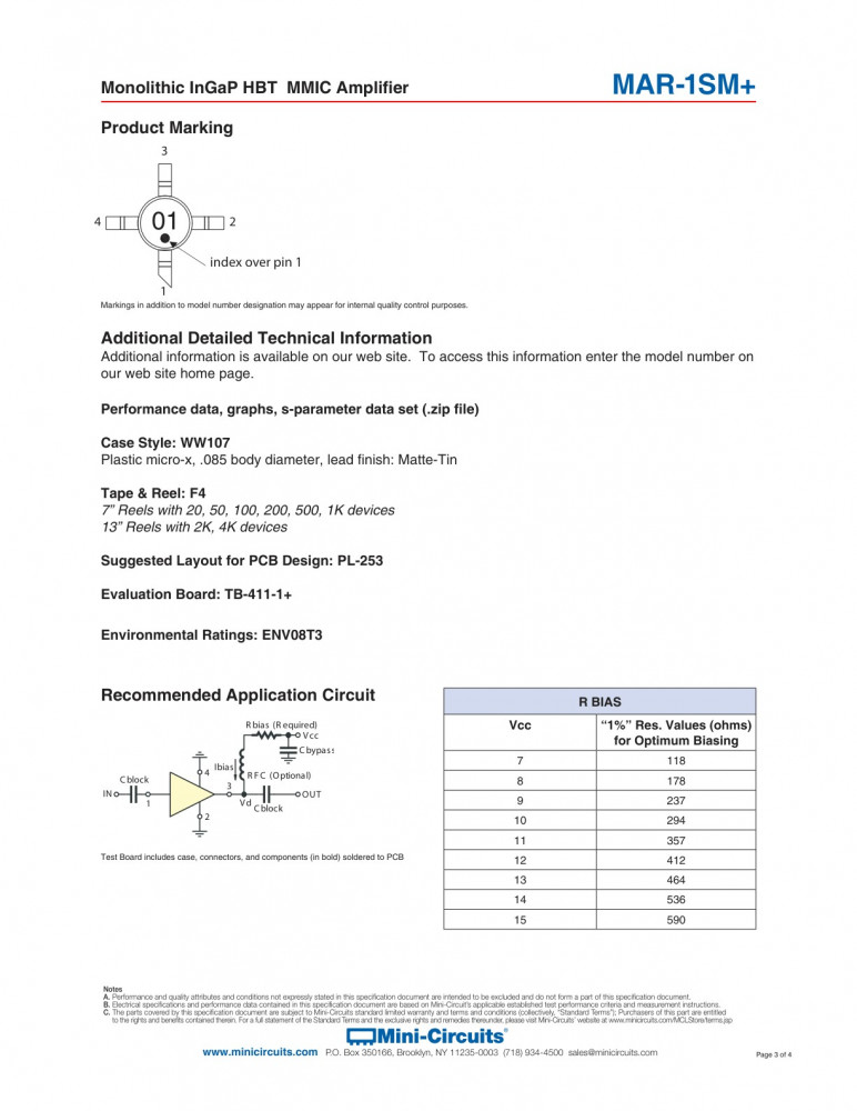 MAR-1SM+ datasheet page 3