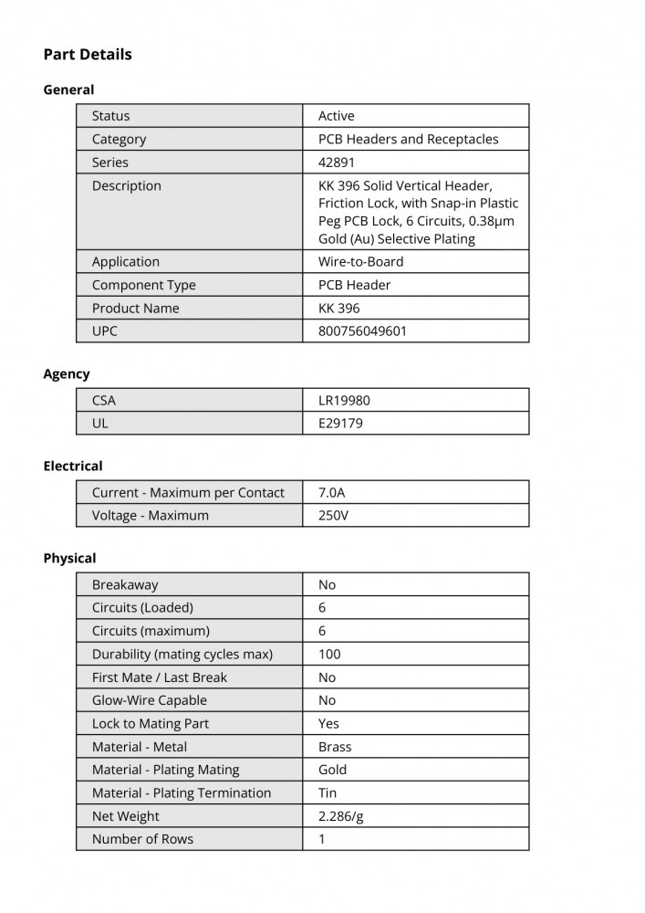 MOLEX 428910124 technical document page 2
