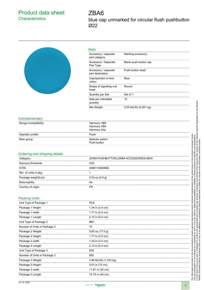 ZBA6 technical document page 1