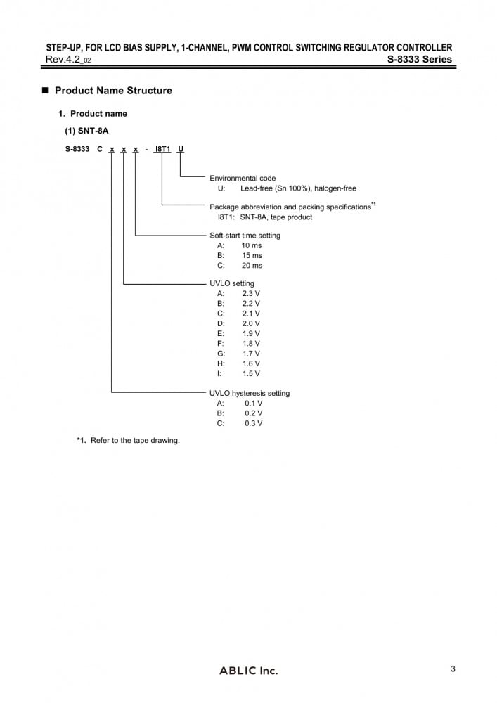 ABLIC S-8333 datasheet page 3