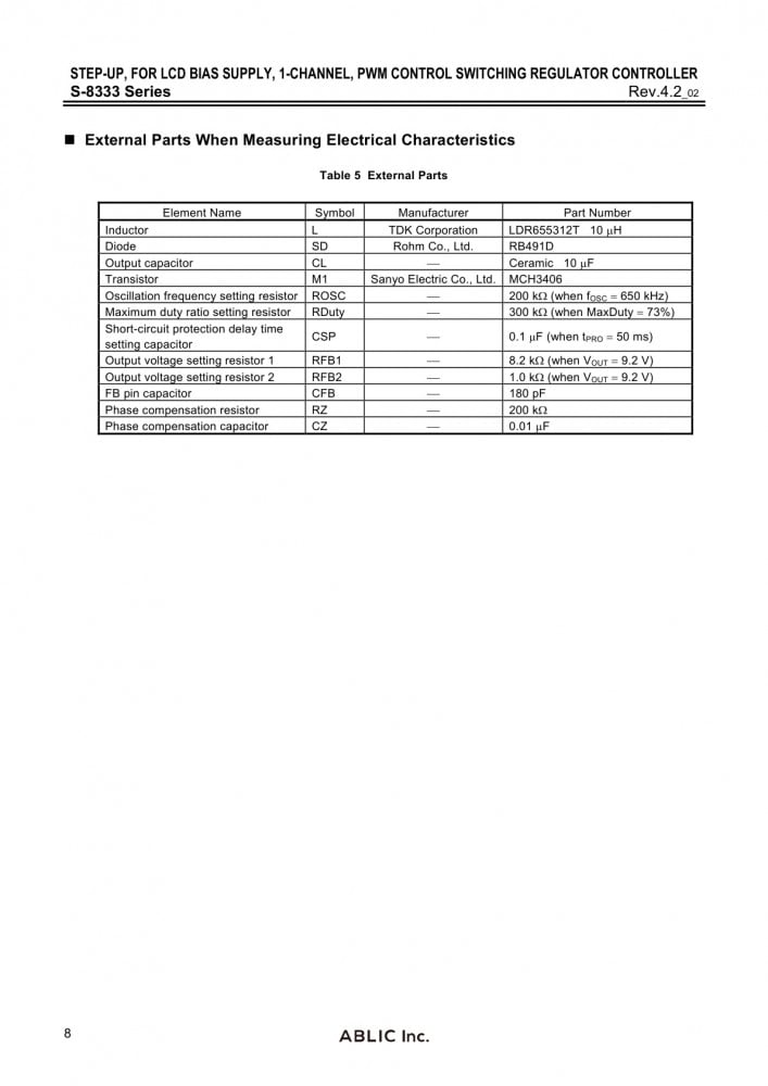 ABLIC S-8333 datasheet page 8