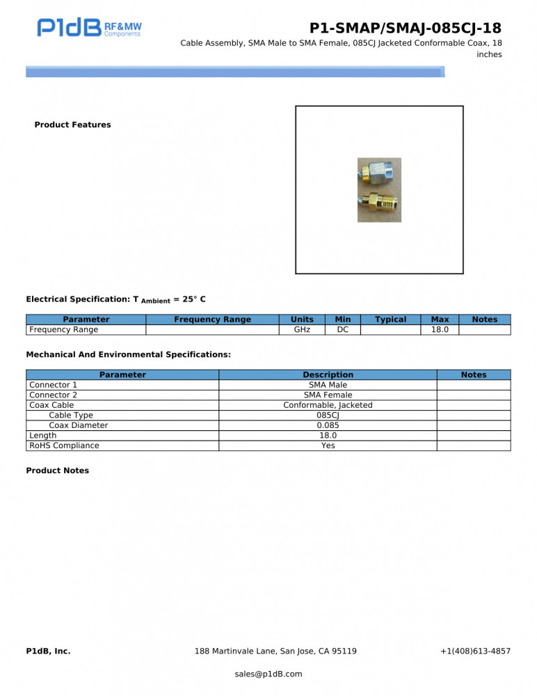 P1-SMAP/SMAJ-085CJ-18 product documentation preview