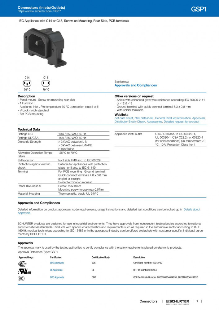 GSP1.9401.1 datasheet page 1