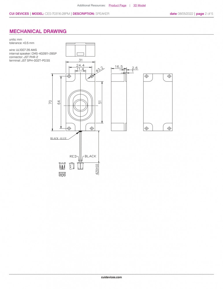 CES-703116-28PM technical document page 2