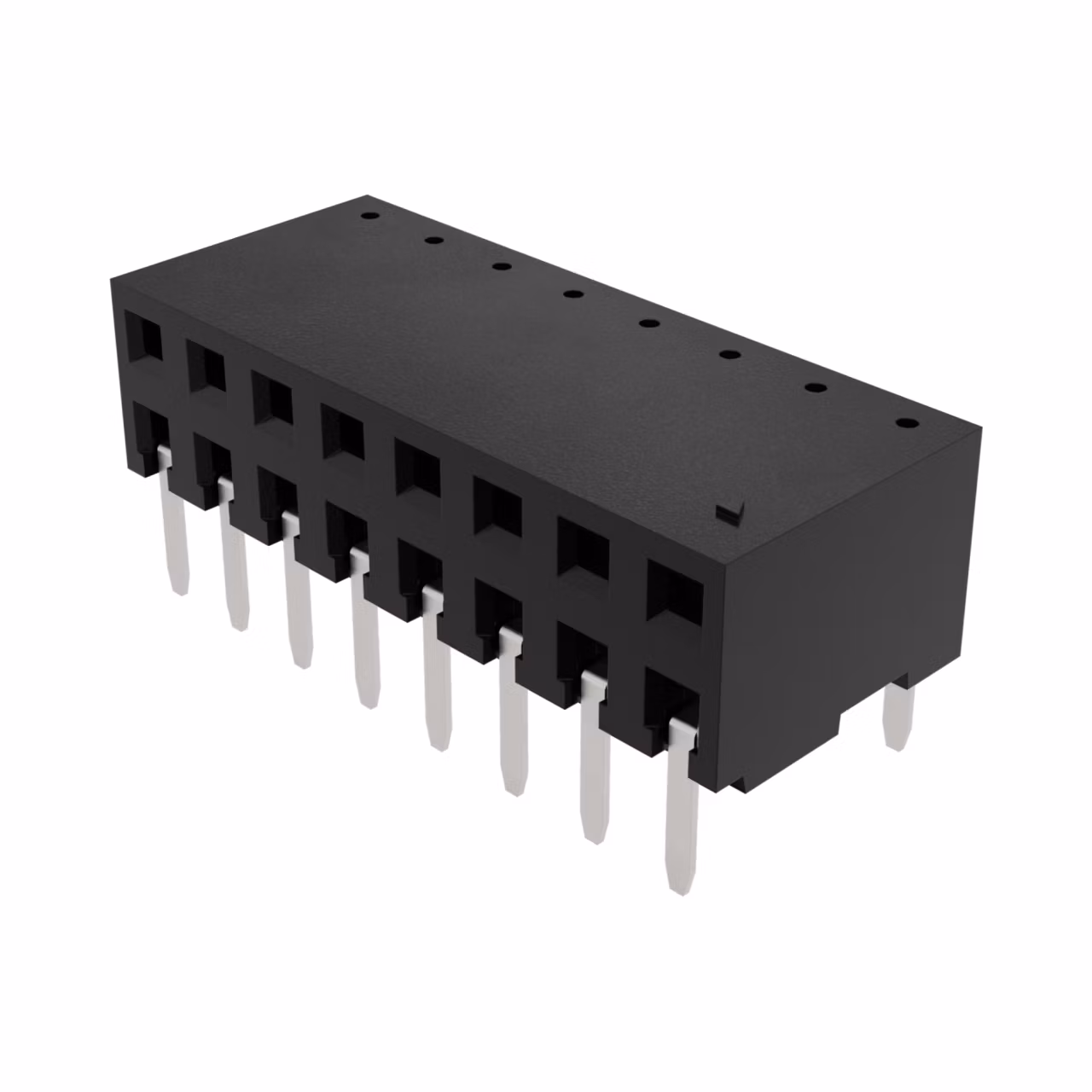 C-Grid III PCB Receptacle, 2.54mm Pitch, Dual Row, Right-Angle, Shrouded, 16 Circuits, 0.12µm Gold (Au) Flash Plating, Straight PCB Pins for sale