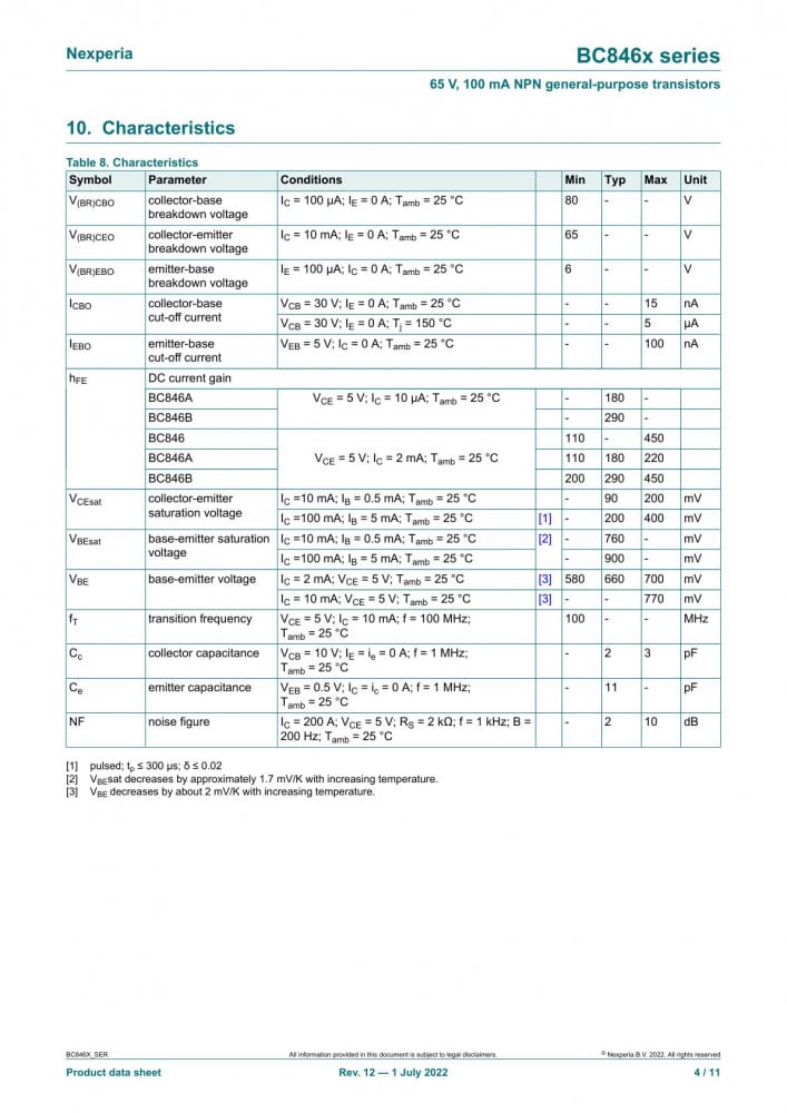 BC846B datasheet page 4