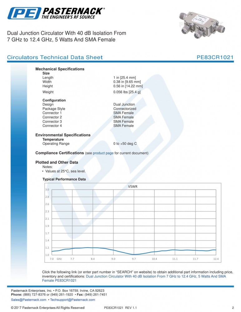 PE83CR1021 technical datasheet page 2