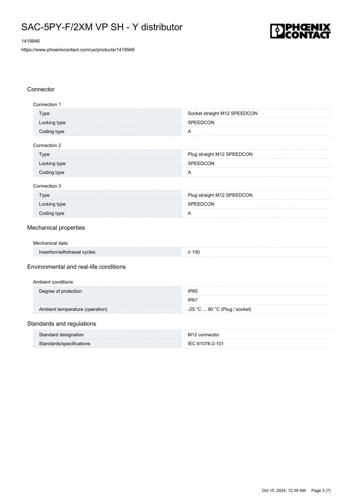 Phoenix Contact 1419946 technical document page 3