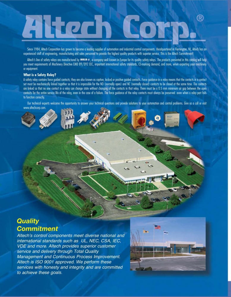 Altech safety relay documentation page 2