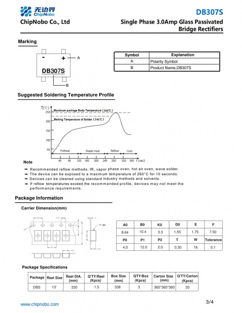 DB307S datasheet page 3