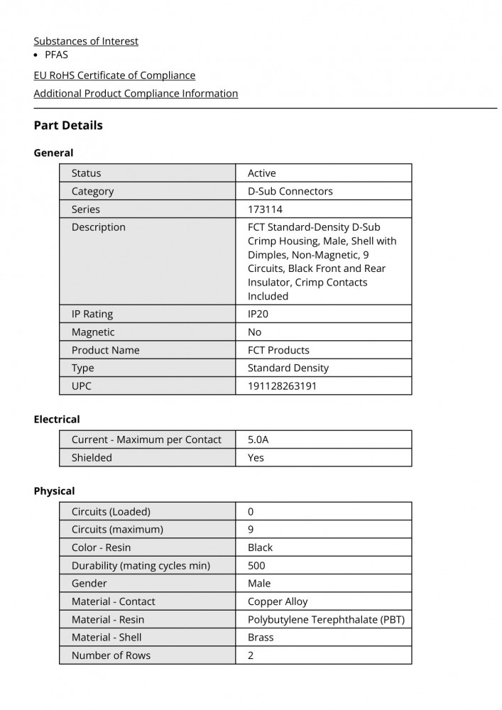 MOLEX 1731140218 product drawing page 2