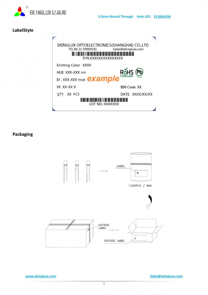 EL504UGW datasheet page 7