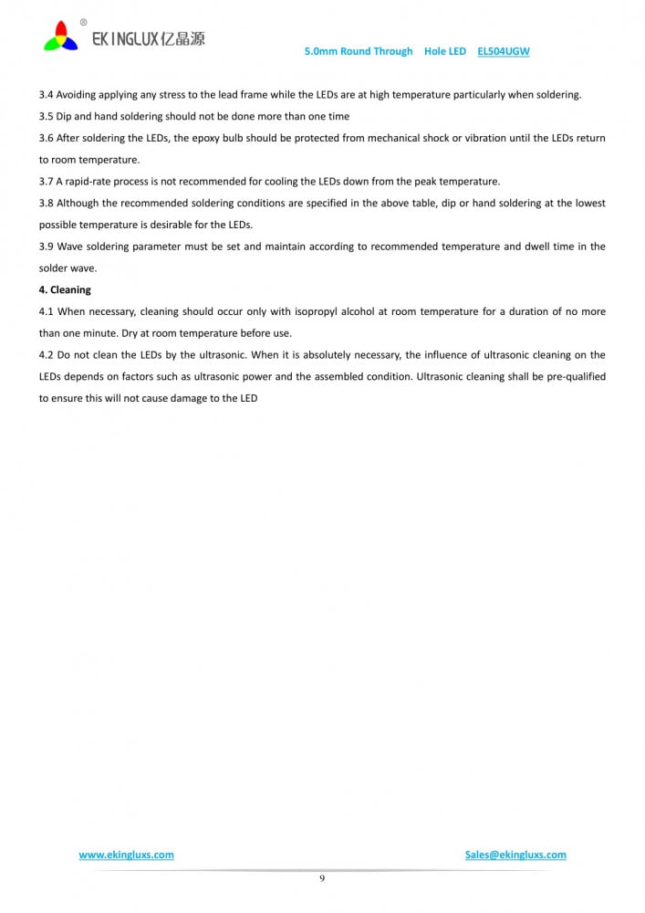EL504UGW datasheet page 9