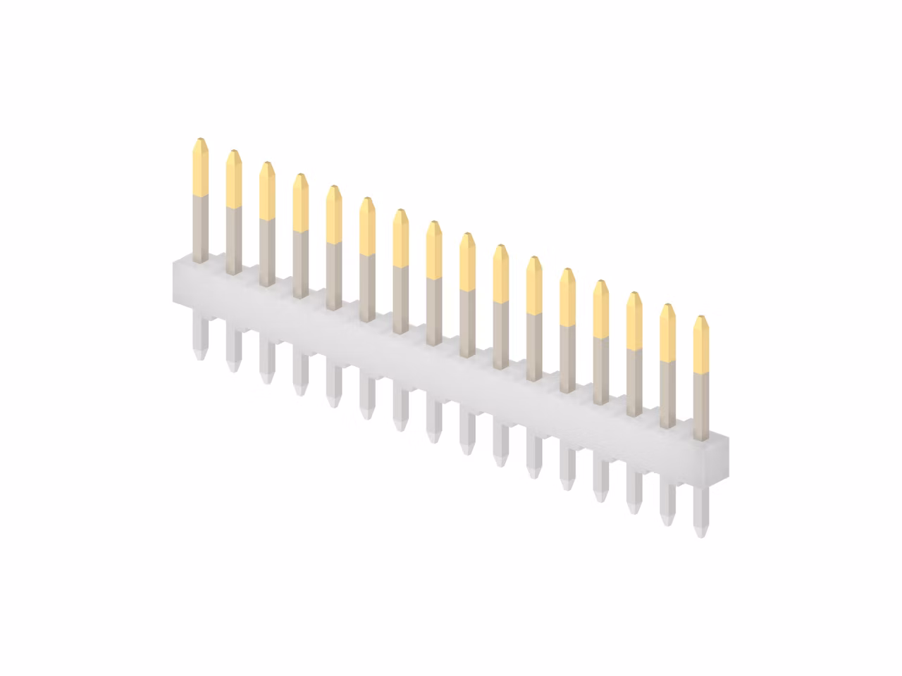 KK 254 Wire-to-Board Header, Single Row, Vertical, 16 Circuits, PA Polyamide Nylon, Gold (Au) Plating for sale