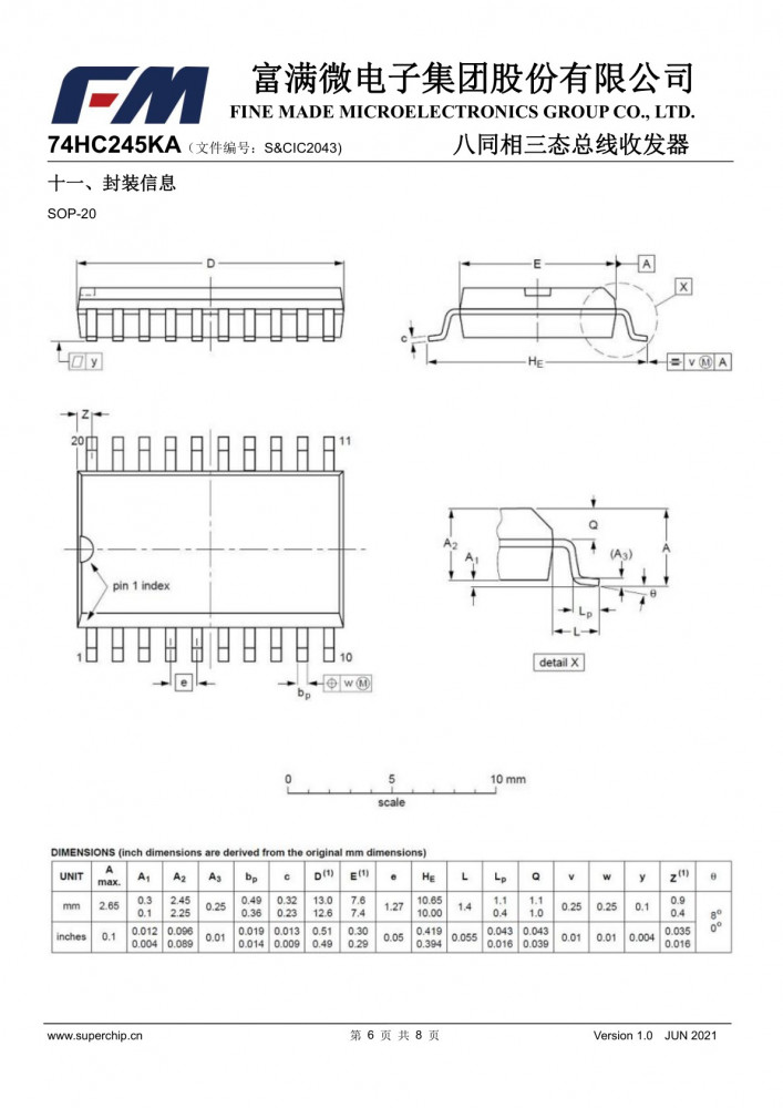 74HC245KA datasheet page 6