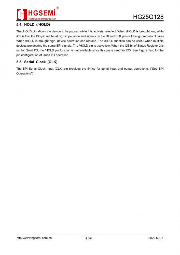 HG25Q128MW/TR datasheet page 4