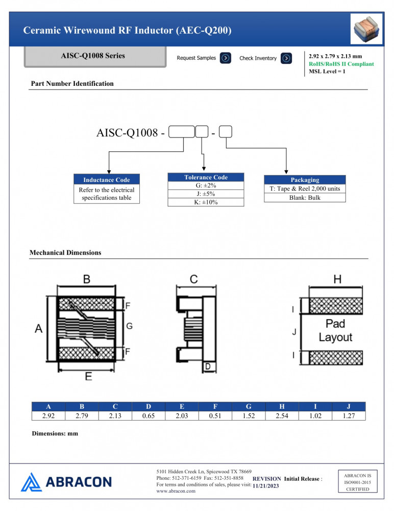 AISC-Q1008 series datasheet page 3