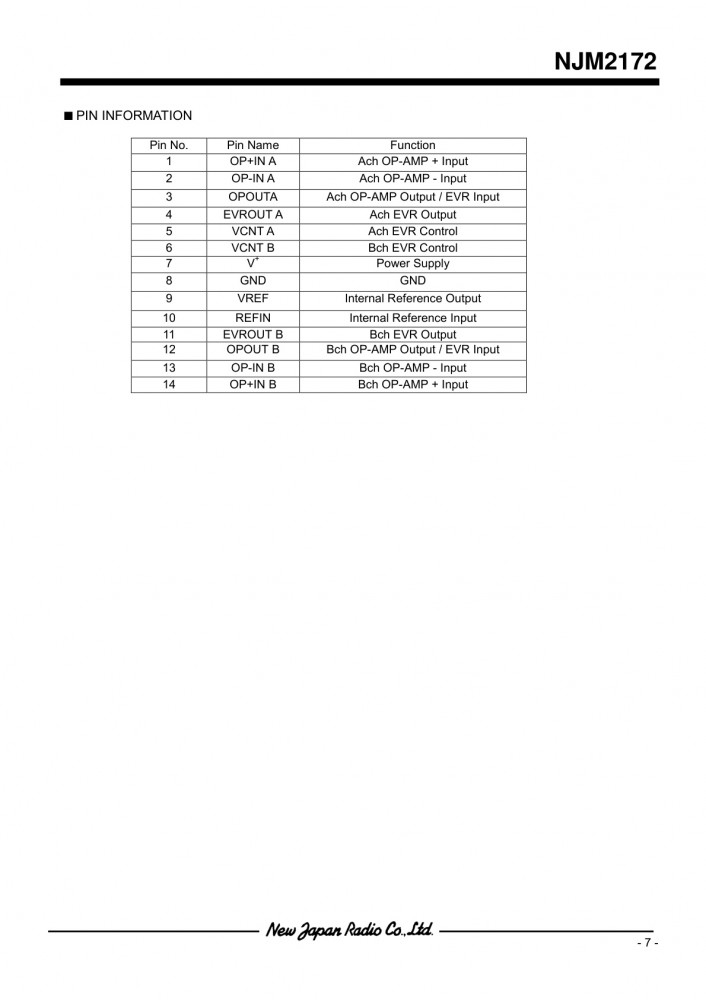 NJM2172V-TE1 datasheet page 7