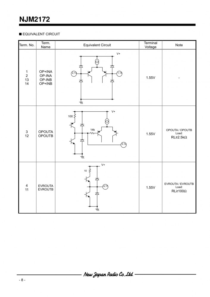 NJM2172V-TE1 datasheet page 8