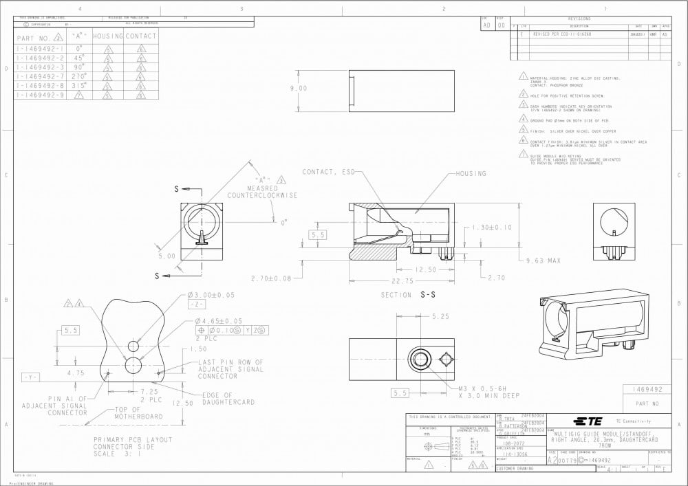 TE Connectivity 1-1469492-9 technical document page