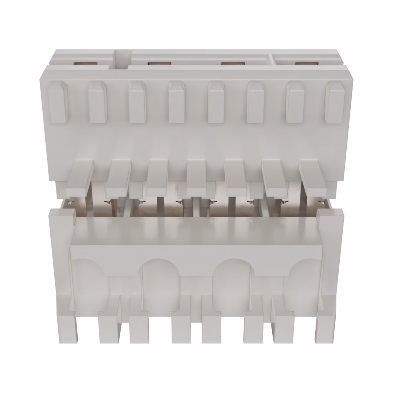 Appli-Mate RAST Power IDT Housing, 5.00mm Pitch, Direct/Indirect, Female, 4 Circuits, Fully Coded, Latches Between Circuits 1 and 2, Polarizing Rib Between Circuits 3 and 4, Open End Walls for sale