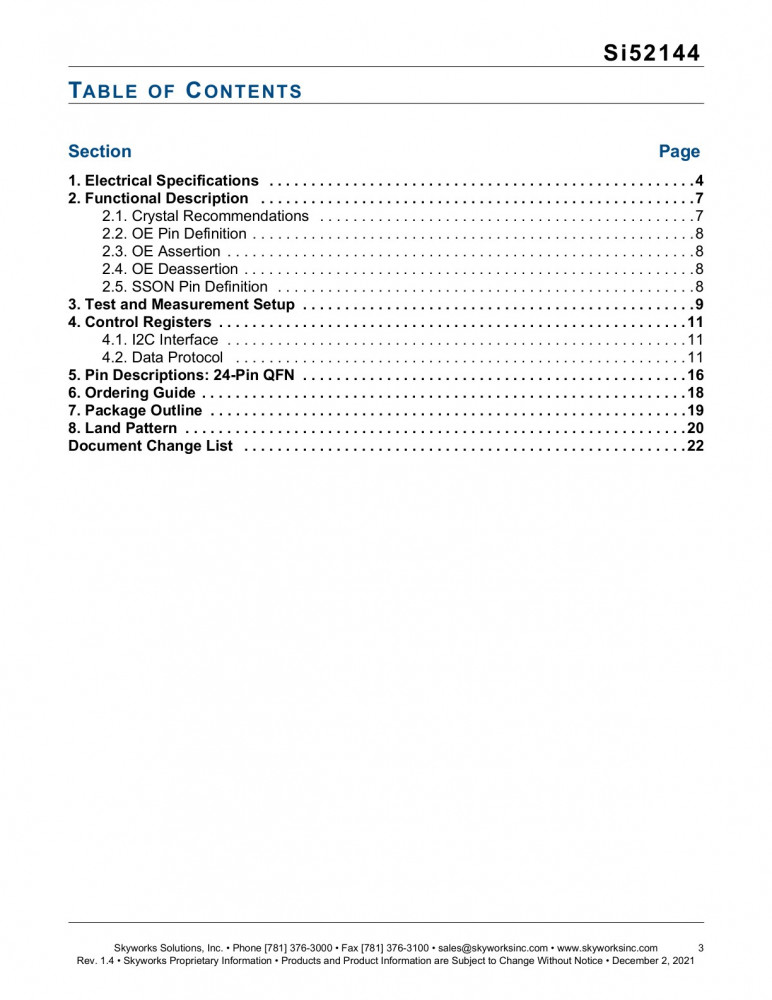 SI52144 datasheet page 3