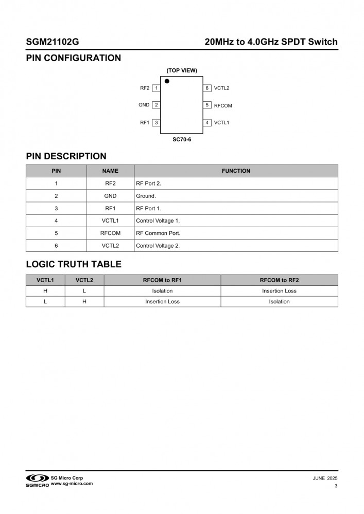 SGM21102G datasheet page 3