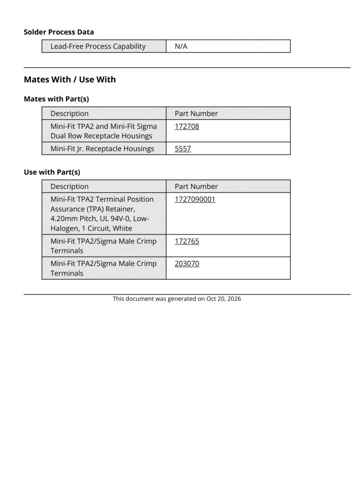 MOLEX 1727670002 technical document page 3
