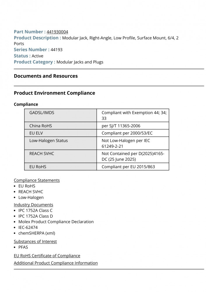 441930004 technical document image, page 1