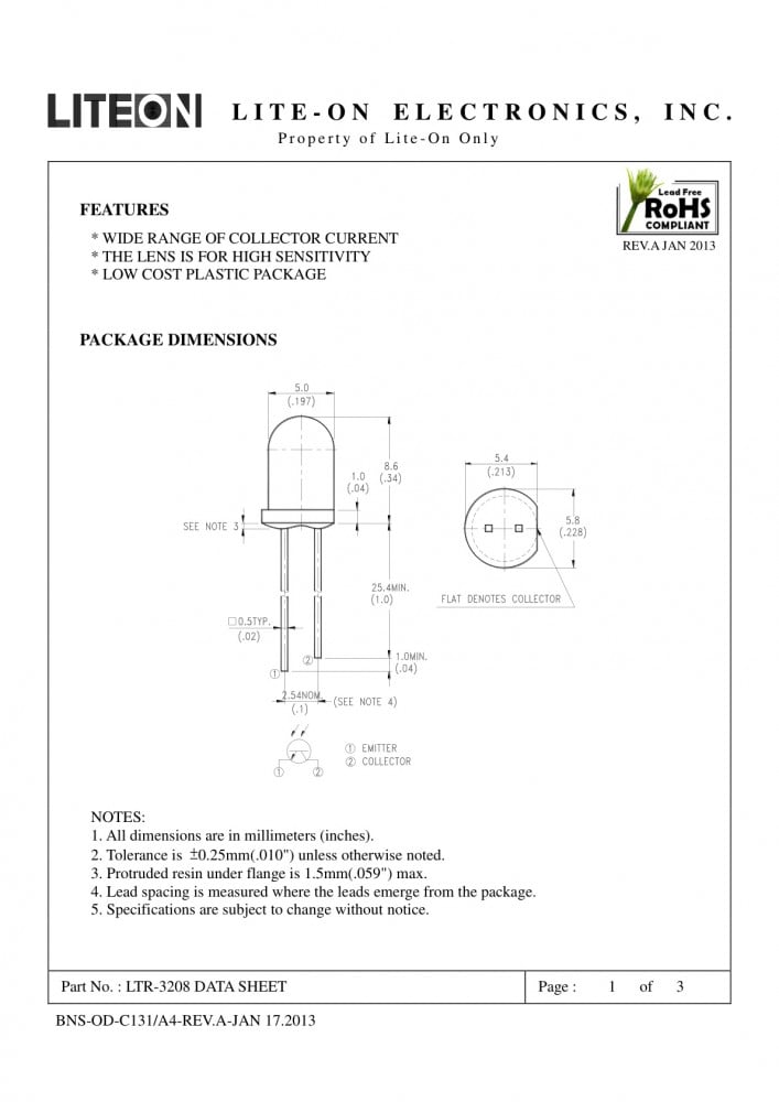 LTR-3208 datasheet page 2