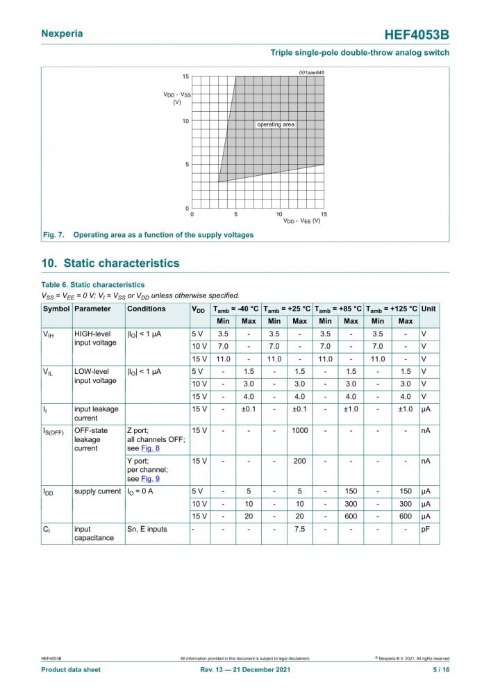 HEF4053B datasheet page 5