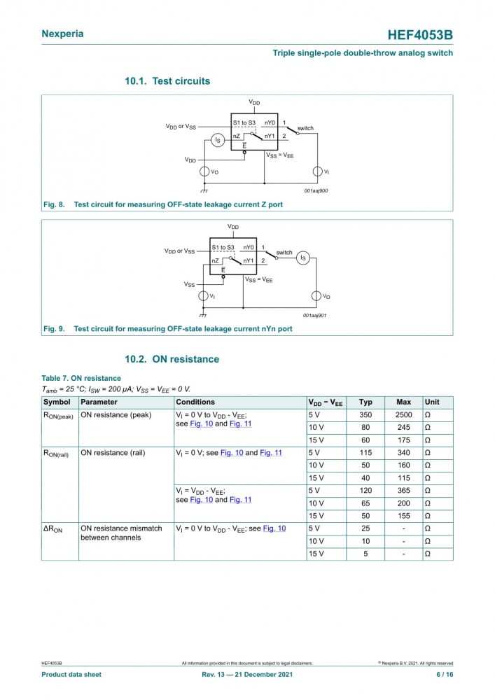 HEF4053B datasheet page 6