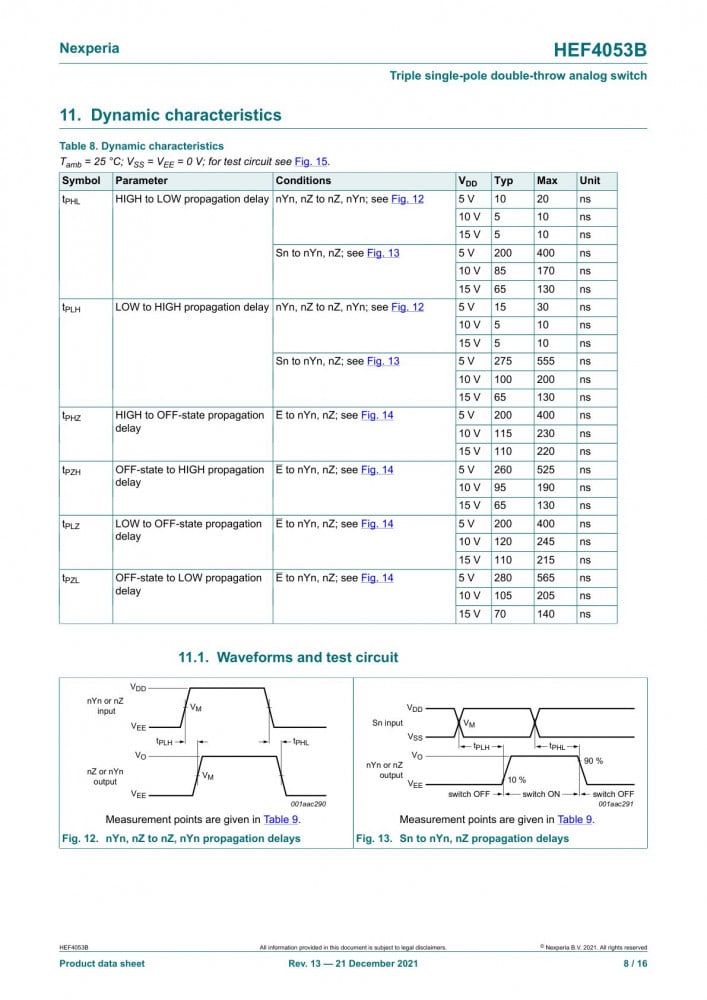 HEF4053B datasheet page 8