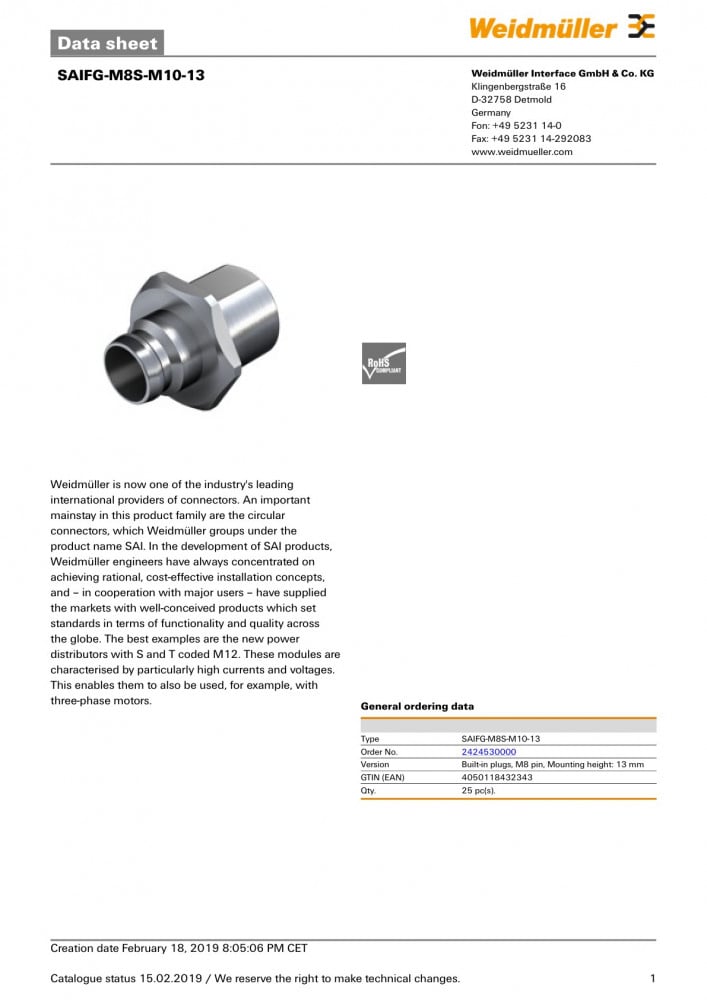 SAIFG-M8S-M10-13 technical document page 1