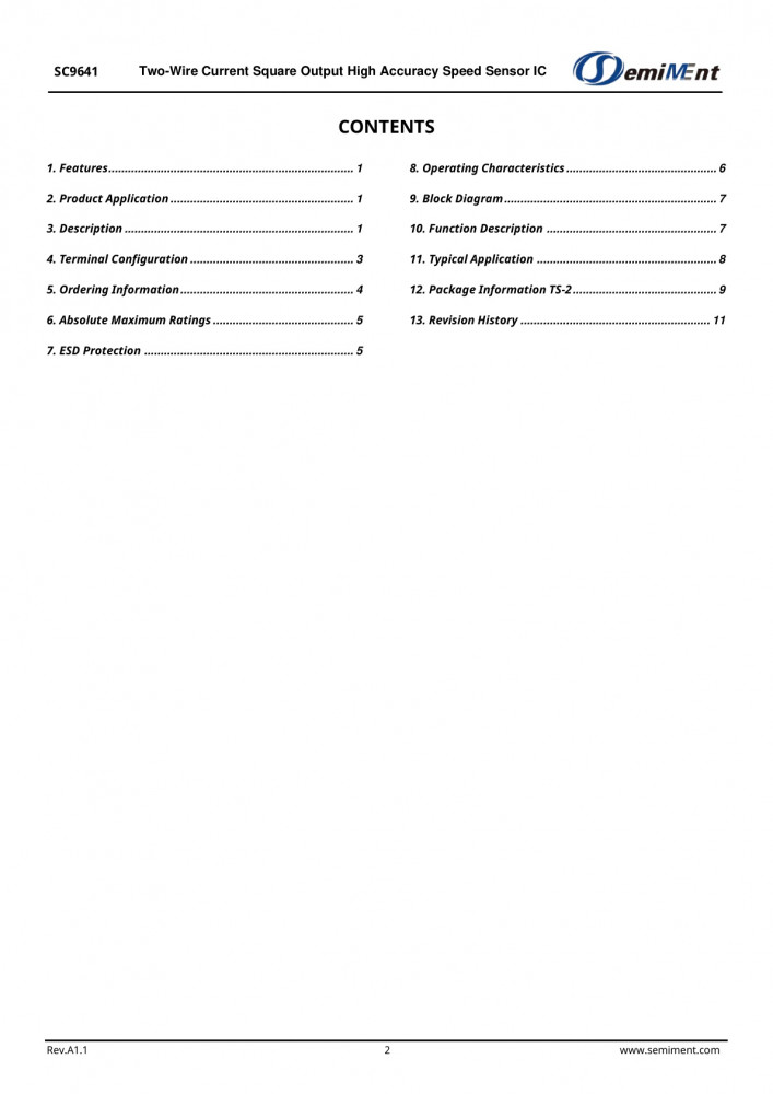 SC9641 datasheet page 2