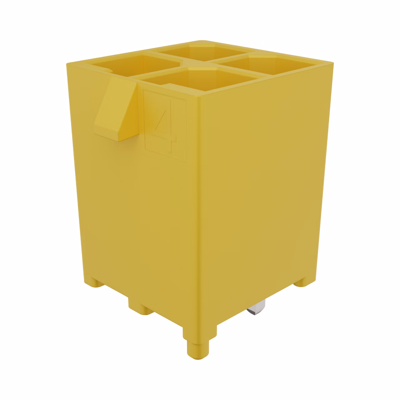 Mega-Fit Slim ColorLock Vertical Header without Crush Pegs, 5.70mm Pitch, Through Hole, Dual Row, 4 Circuits, Matte Tin (Sn) Plating, 2.93mm Tail Length, Glow-Wire Capable, Tray, Yellow for sale